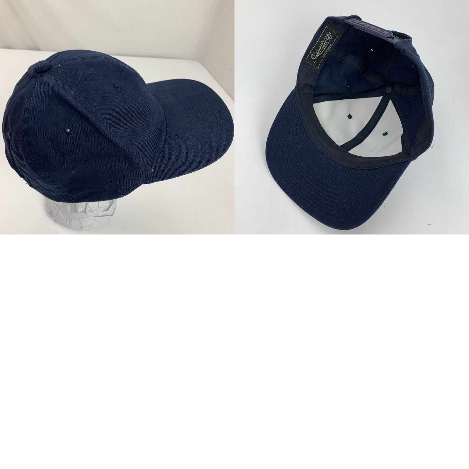 Vintage Signatures Brand Blank Blue Ball Cap Hat Snapback Baseball ...
