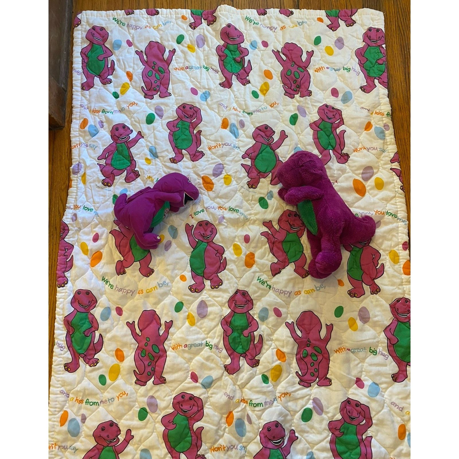 Vintage VTG 1992 Barney Lot Of 3 Bedding Comforter & 2 Barney’s | Grailed