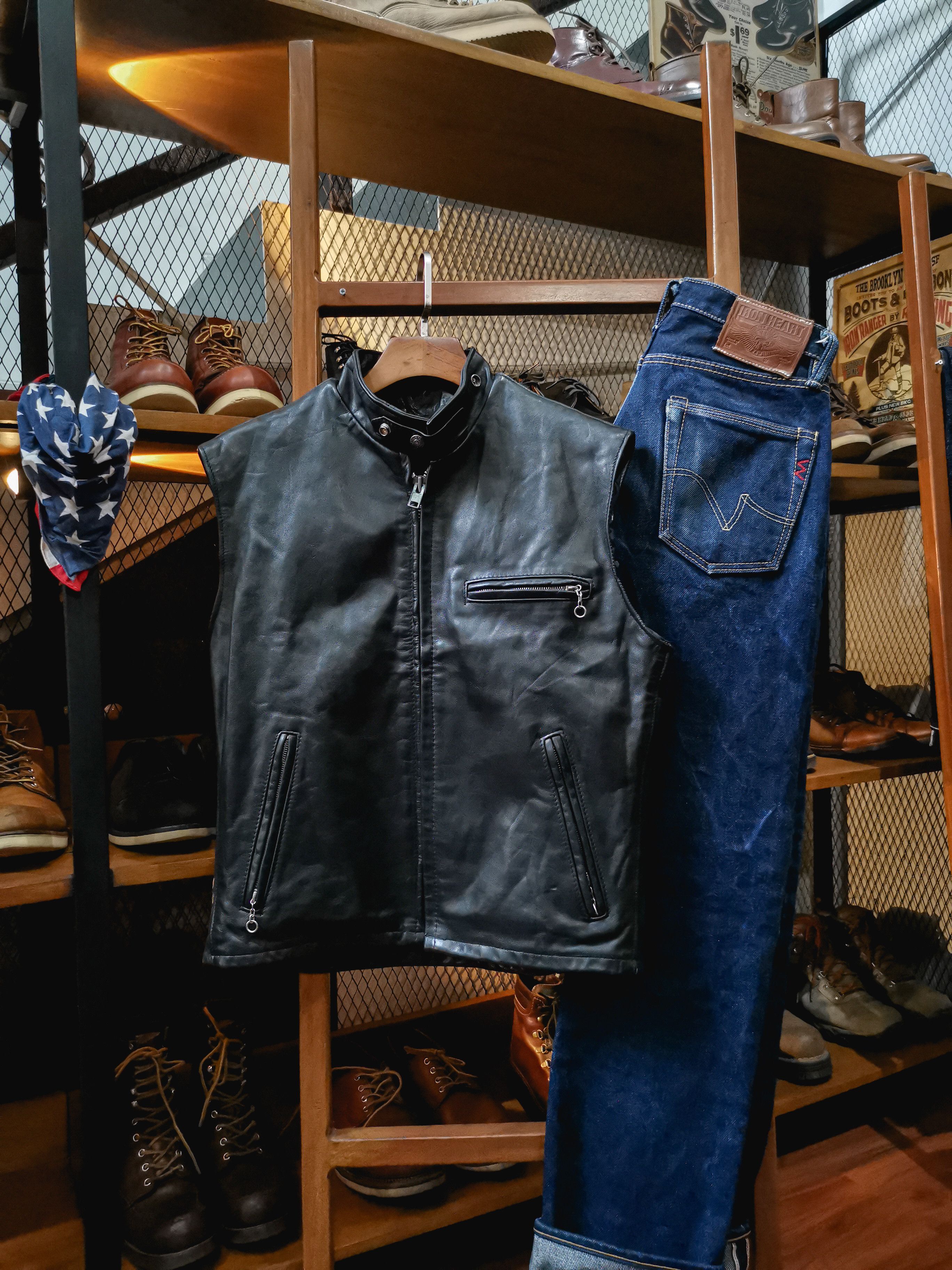 Schott Schott Perfecto Leather Vest Original Made in USA | Grailed