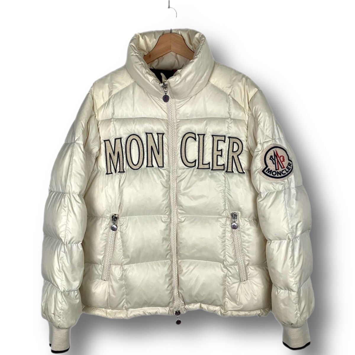 Moncler × Vintage Moncler Vintage Big Logo Down Jacket | Grailed