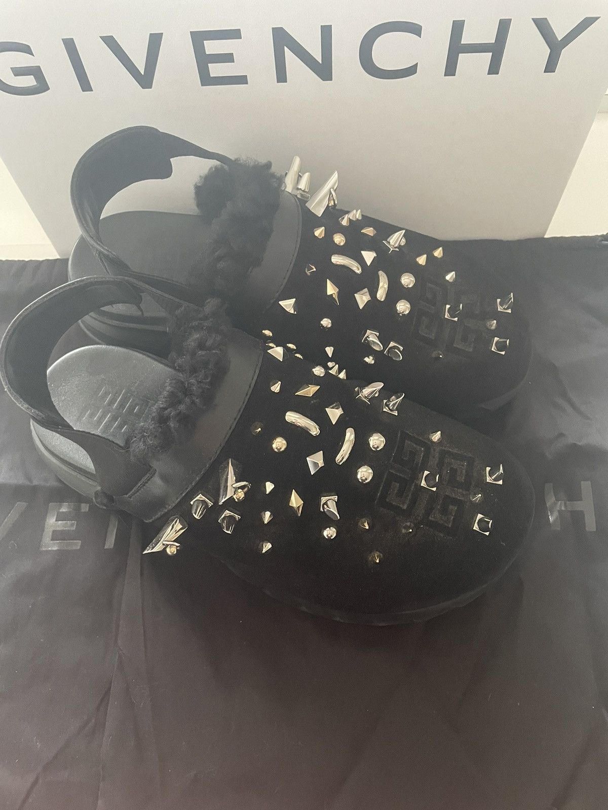 Givenchy Givenchy Marshmallow Suede Spike Clog | Grailed