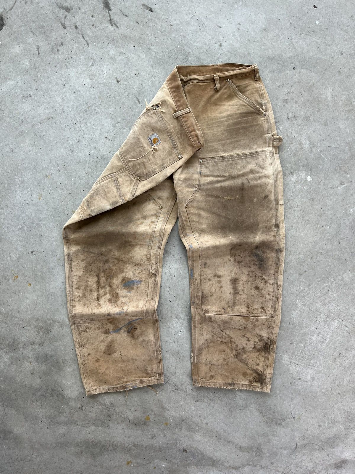 Vintage Vintage 90’s Carhartt Double Knee Utility Canvas Work Pants ... Vintage Vintage 90’s Carhartt Double Knee Utility Canvas Work Pants ...