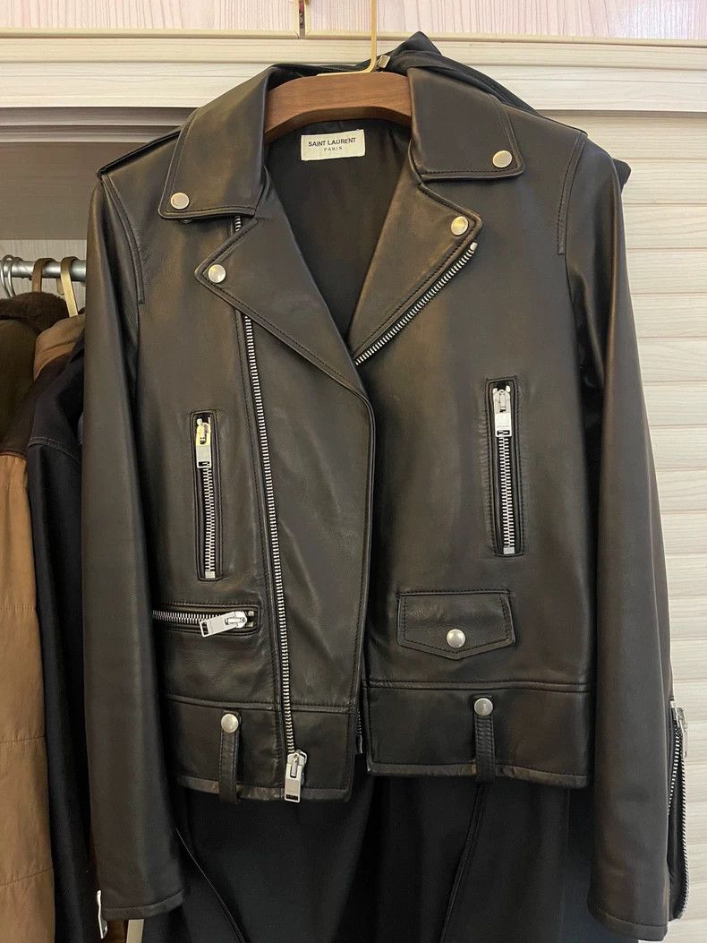 Saint Laurent Paris Saint Laurent Paris L01 leather jacket | Grailed