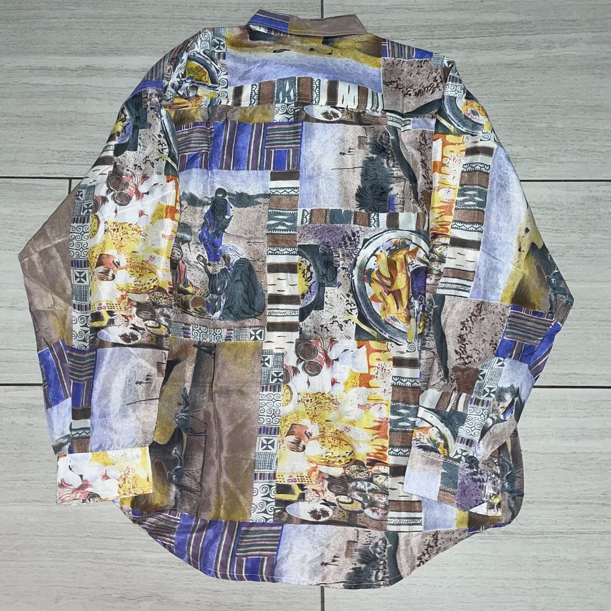 Vintage Dragon Pure Silk Cultural Button Up | Grailed