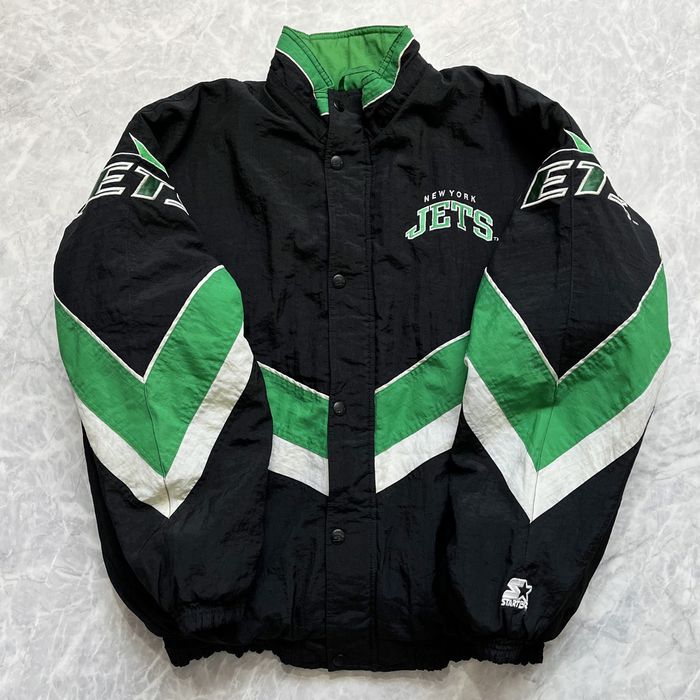 Vintage VTG 90s NFL NEW YORK JETS STARTER PUFFER JACKET ZIP | Grailed