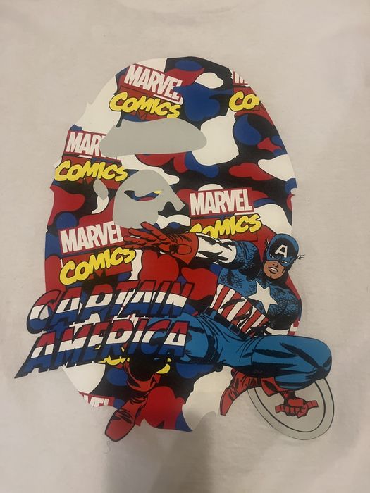 Bape Bape x Marvel Captain America Tee | Grailed