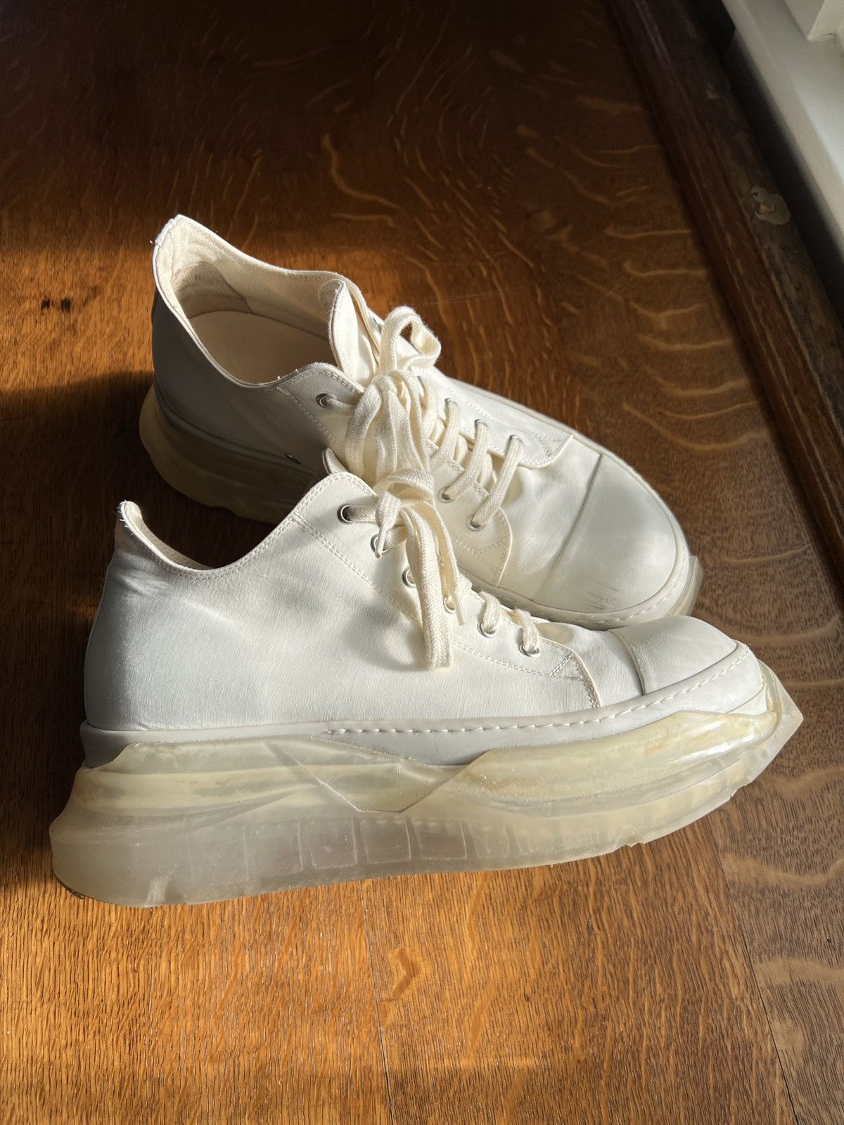 Rick Owens Drkshdw Rick Owens Abstract Ramones Grey/White Clear Sole ...