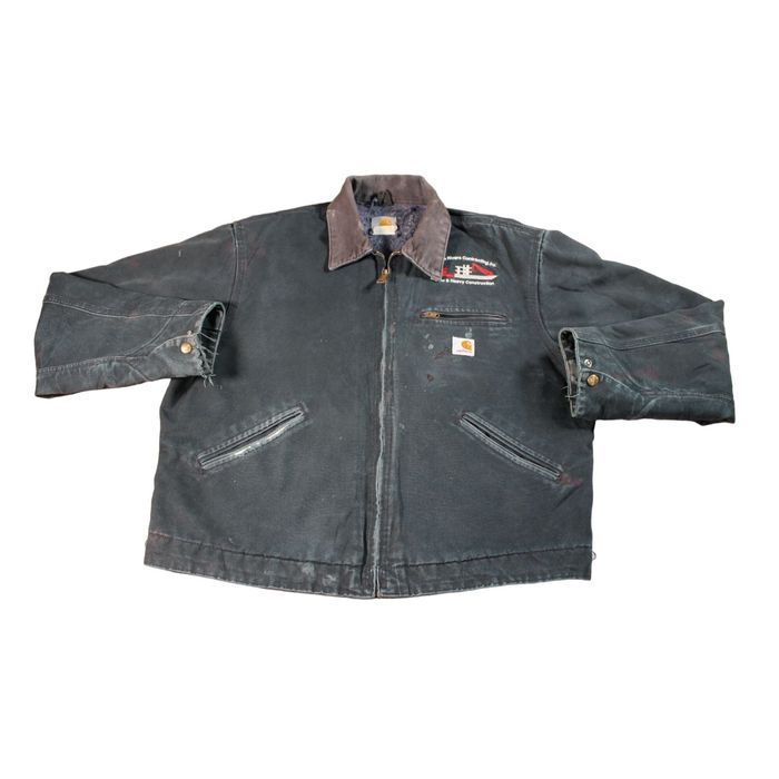 Vintage Vintage 90's Carhartt J97 Duck Blanket-Lined Detroit Jacket | Grailed