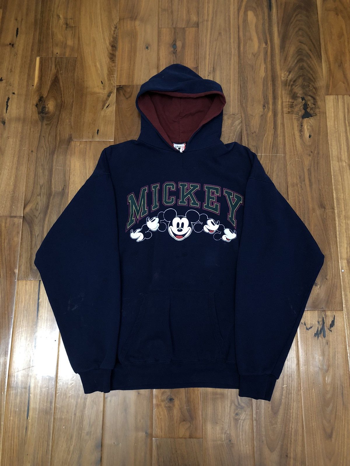 Vintage Vintage Early 90s Mickey Mouse Gradient Hooded Sweatshirt | Grailed