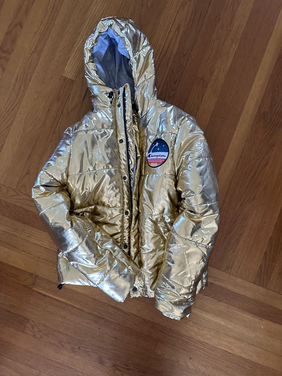 Vintage Limited Edition Champion x Nasa Men's Puffer Jacket | Grailed