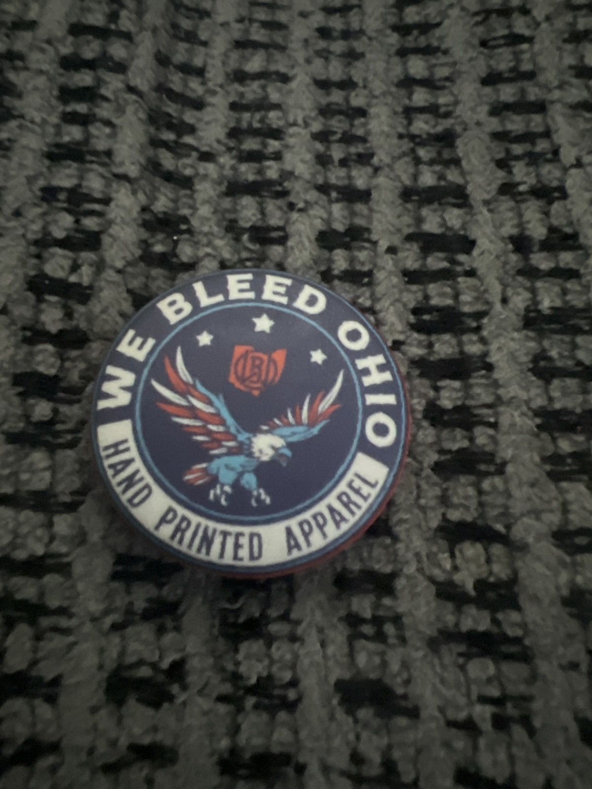 Custom × Hype × Very Rare We Bleed Ohio Hand Printed Apparel Pin | Grailed