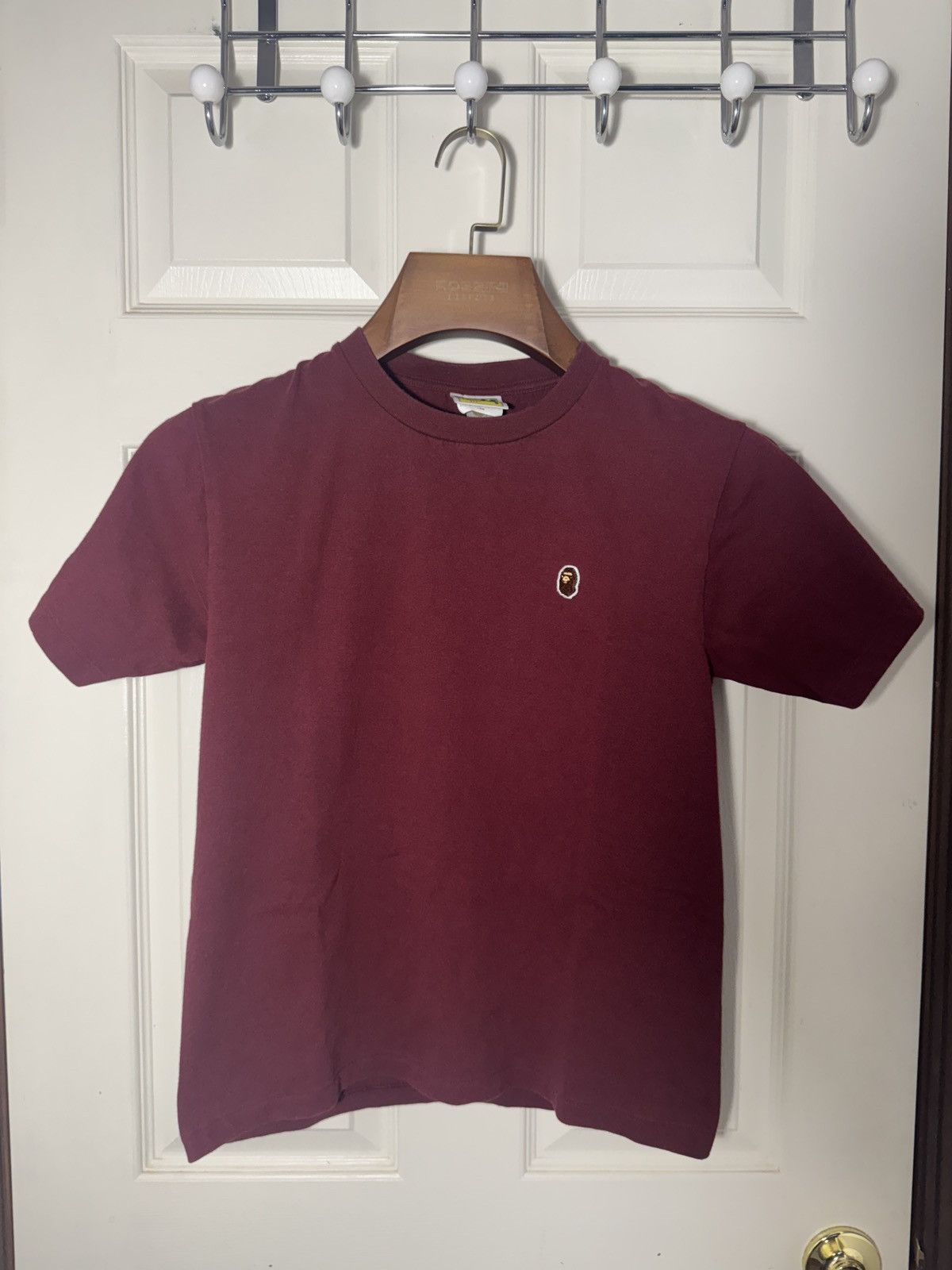 Bape Bape Small Logo Maroon T-Shirt | Grailed