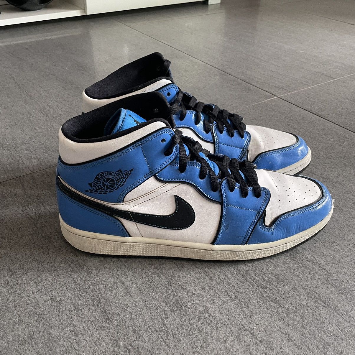 Nike Jordan 1 Retro Mid Se Signal Blue y2k casual drip | Grailed