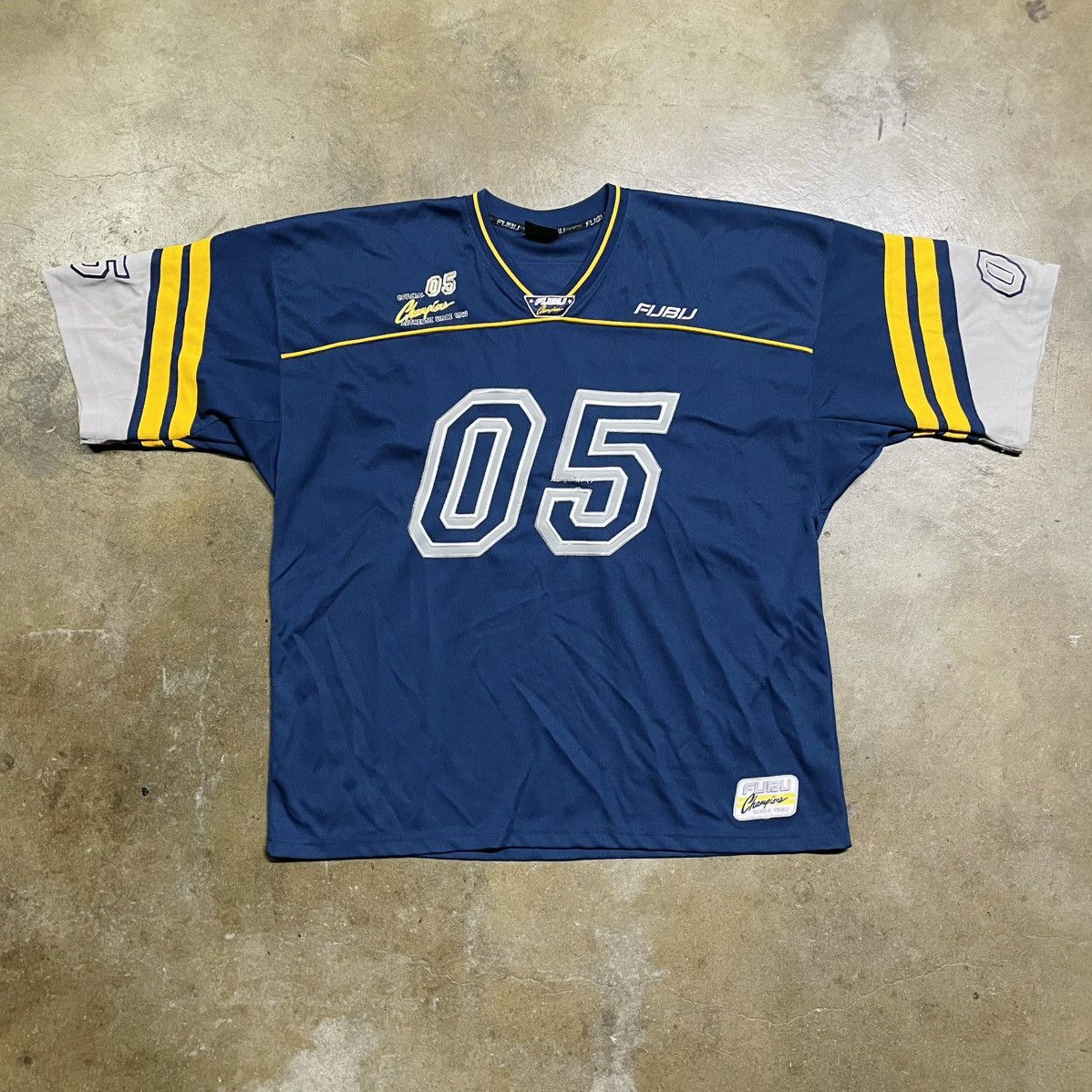 Fubu × Streetwear × Vintage Vintage Y2K FUBU 05 Baggy Travis Scott Football Jersey | Grailed