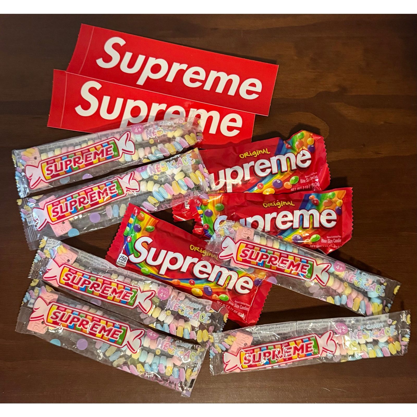 Supreme Supreme Skittles and Smarties Candy Necklace Bundle | Grailed