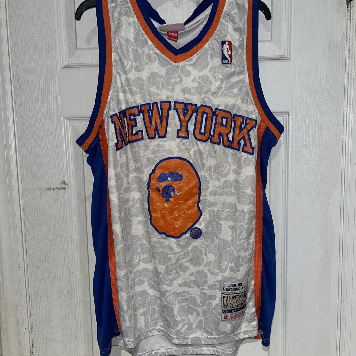 Bape Bape x Mitchell and Ness New York Knicks Jersey | Grailed