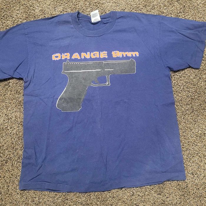 Vintage Vintage Orange 9mm 1995 Gun Light Bulb Shirt Burn Hardcore ...
