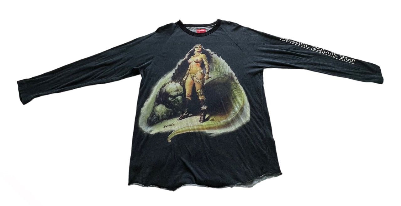 Supreme RARE Vintage SUPREME Boris Vallejo CONAN Fantasy Art LS Tee ... Supreme RARE Vintage SUPREME Boris Vallejo CONAN Fantasy Art LS Tee ...