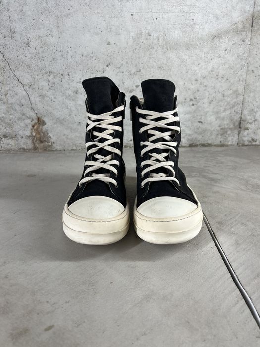 Rick Owens Drkshdw Rick Owens DRKSHDW Canvas Ramone High | Grailed