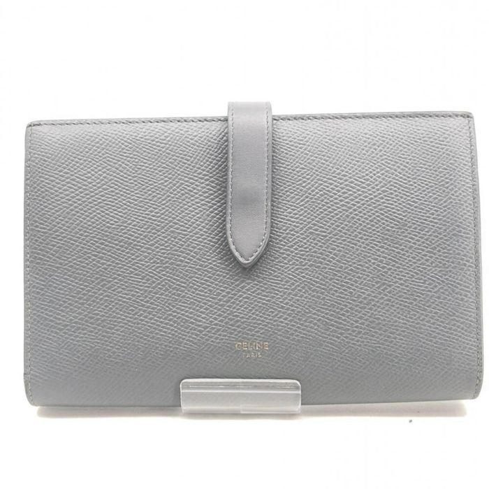 Celine CELINE long wallet large zip strap gray | Grailed