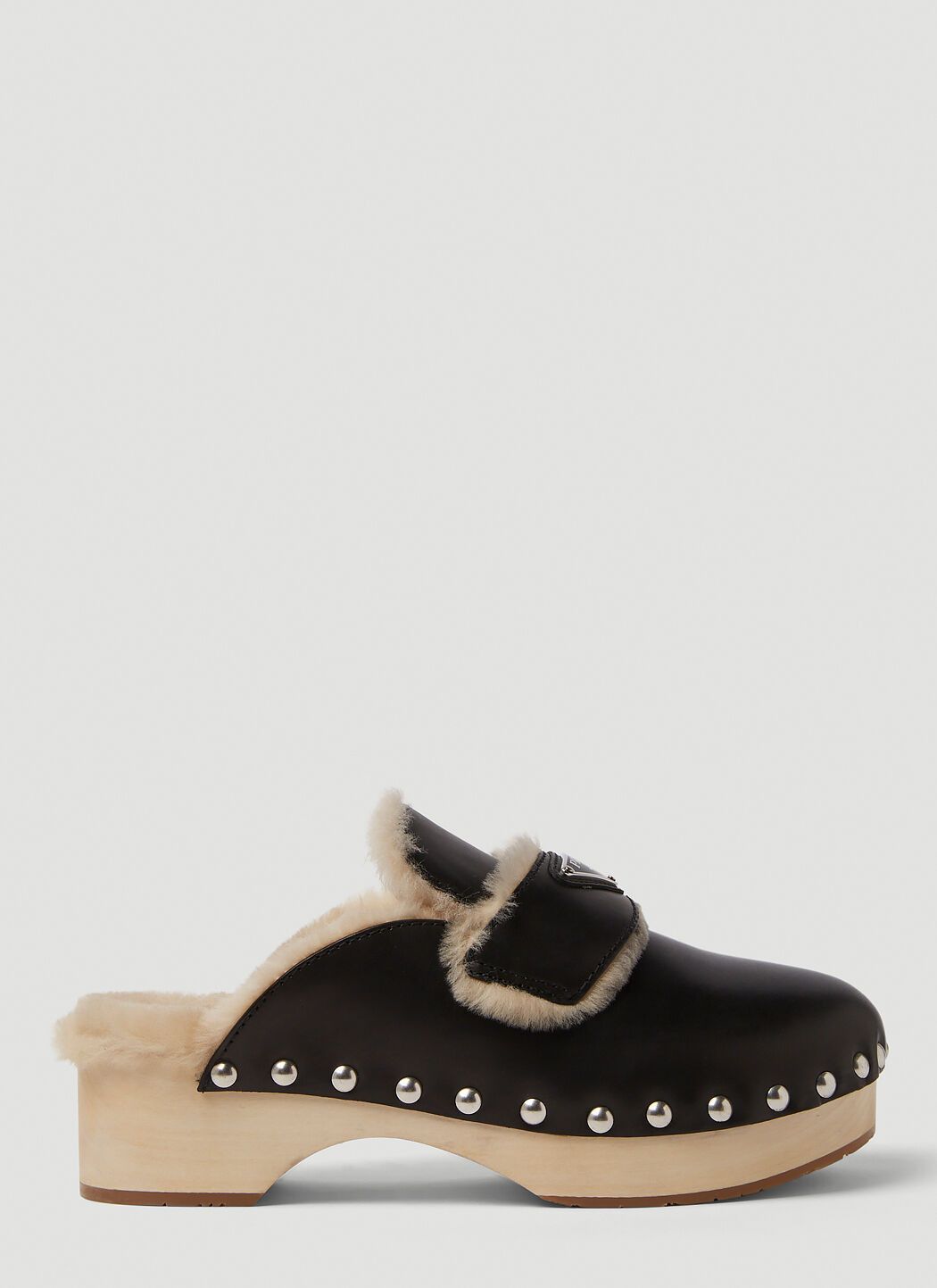 Prada Studded Clogs in Black | Grailed