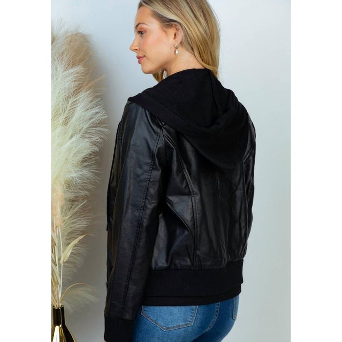 Elegant Bomber Jacket With A Hoodie Gallery