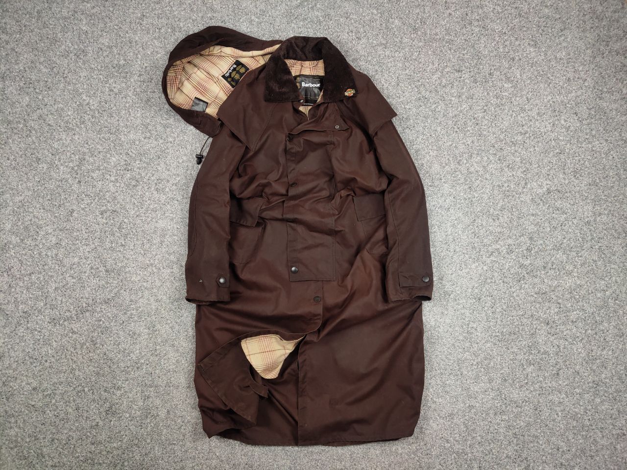 Barbour × Luxury × Vintage Barbour Stockman England Coat Dark Brown ...