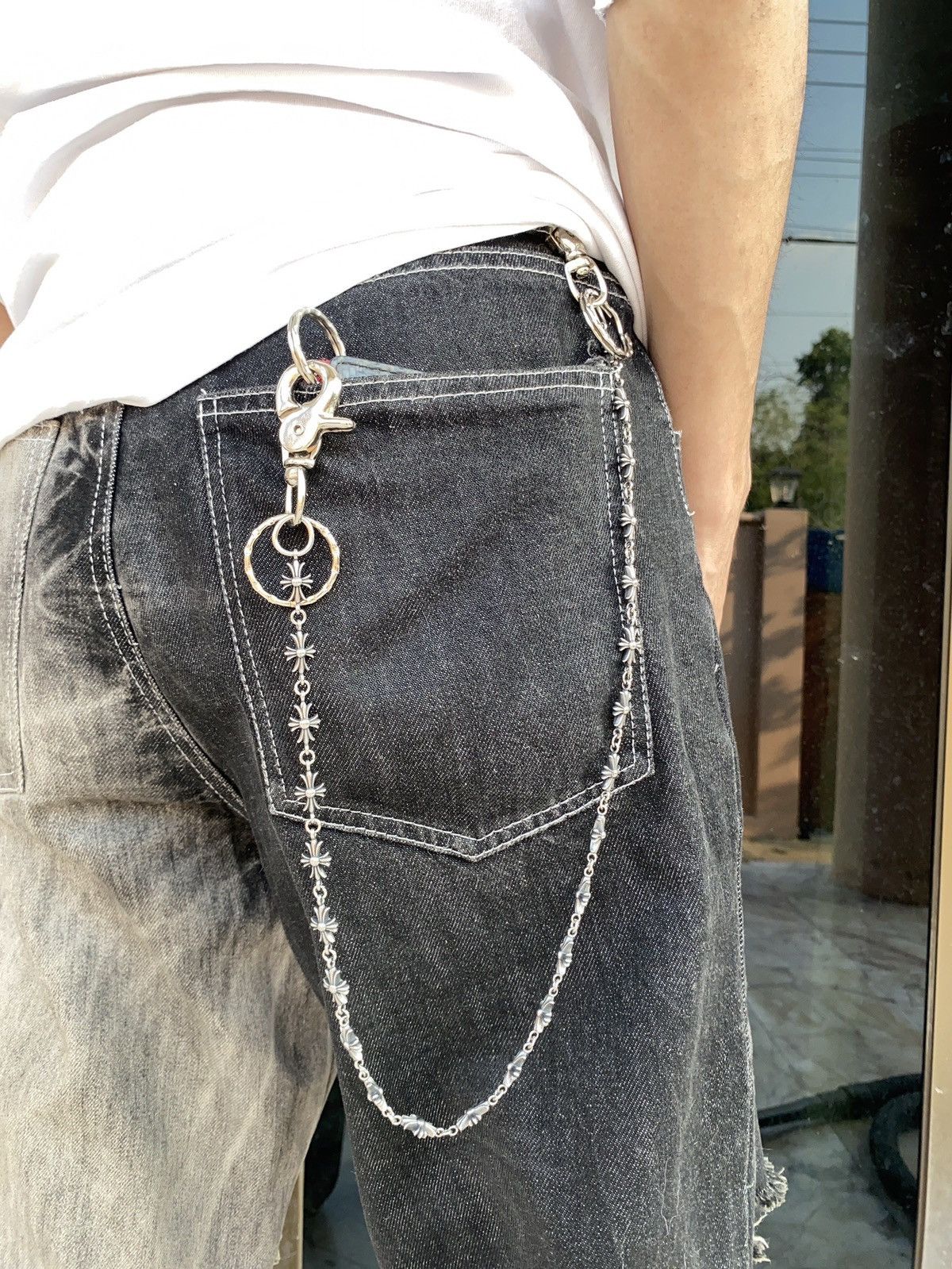 Other Chrome hearts Chain cross chain pants jeans chain chain body ...