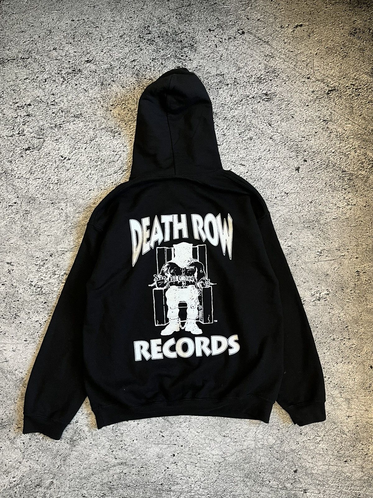 Death Row Records × Vintage Vintage Death Row Records Baggy Hooded ...