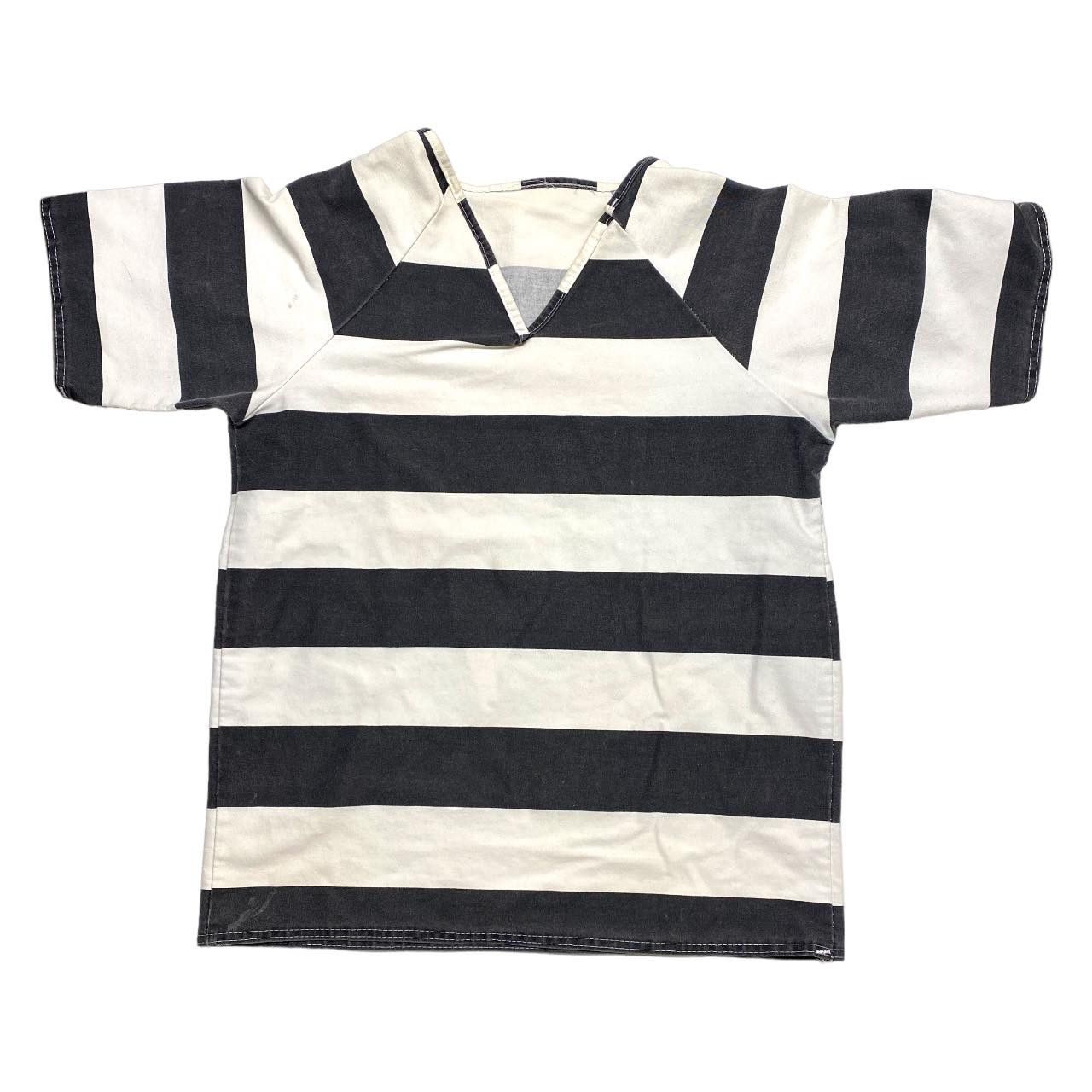 Vintage Vintage Prison Issue Black White Striped Authentic Shirt | Grailed