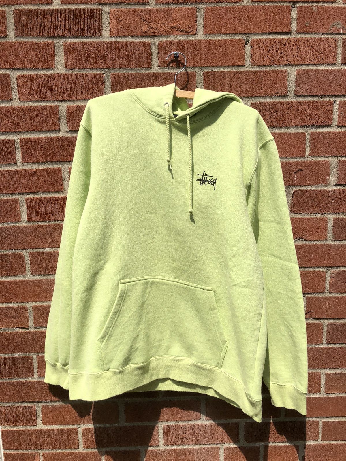 Streetwear × Stussy Stussy Neon Green Hoodie | Grailed