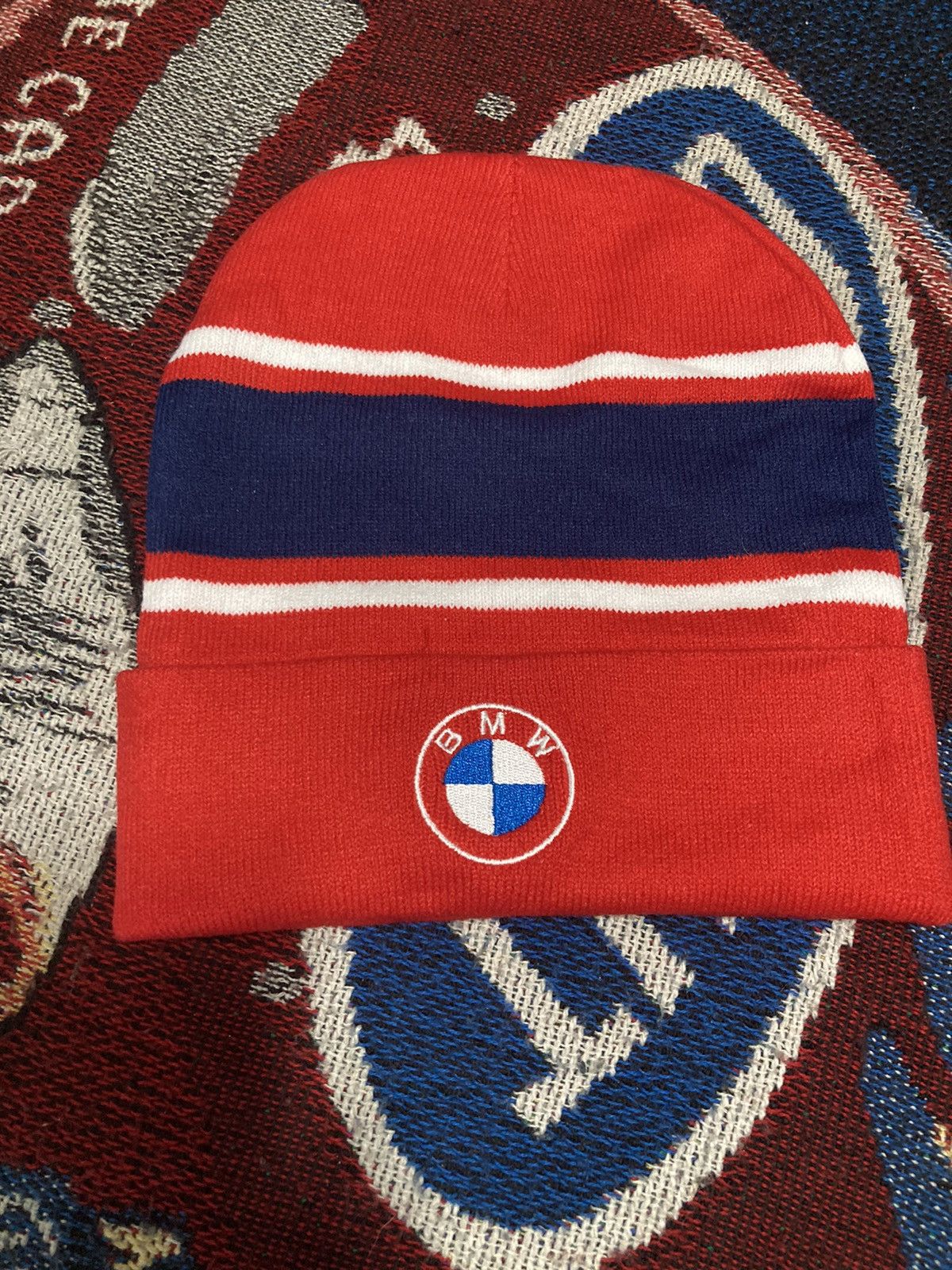 Bmw × Racing × Streetwear BMW Red Blue White Stocking Cap New | Grailed