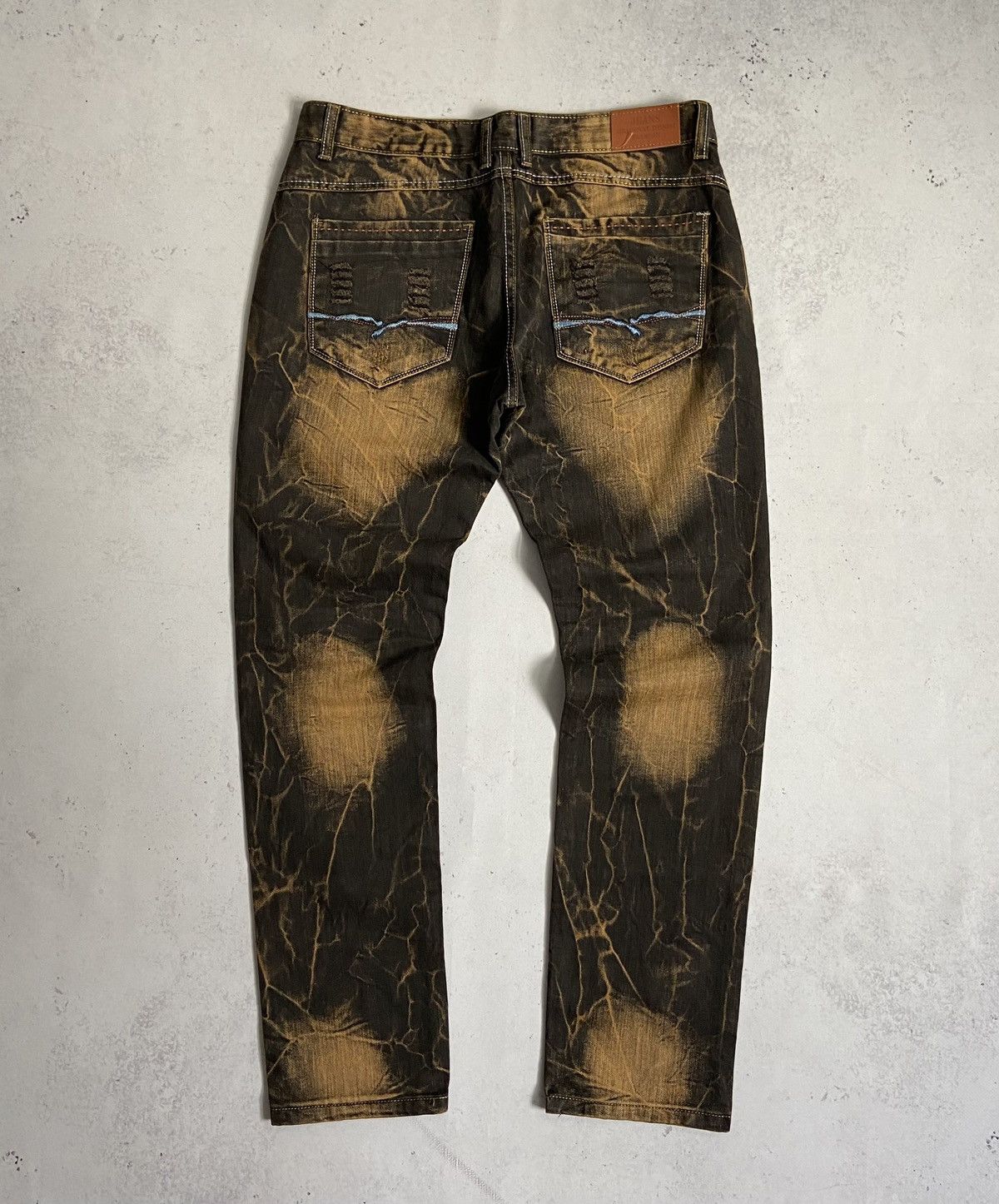 Vintage Vintage Patchwork Distressed Jeans Y2K Trashed Denim Pants ...