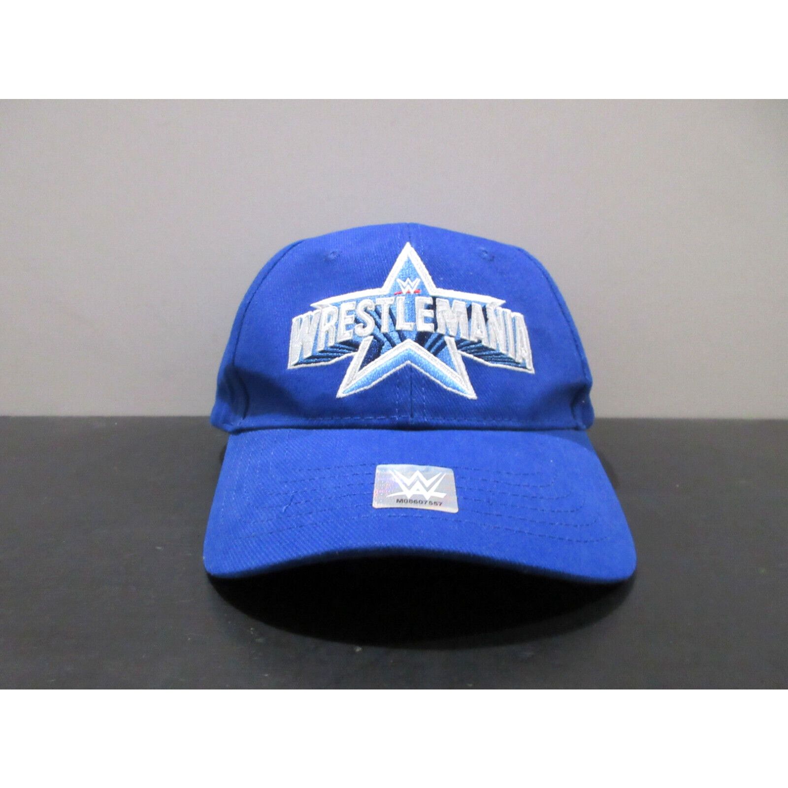 Vintage WWE Hat Cap Strap Back Blue White WrestleMania Wrestling WWF ...