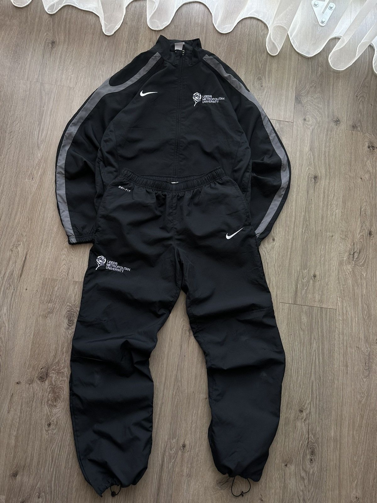 Nike × Nike ACG × Vintage Vintage Nike Black Navy Drill Tracksuit | Grailed