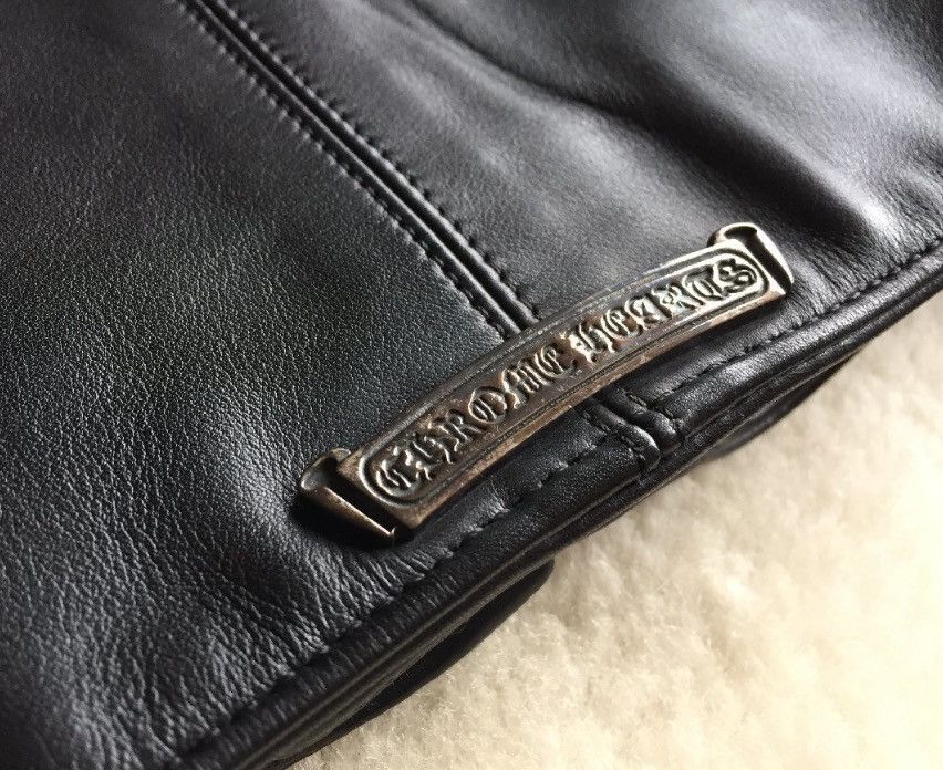 Chrome Hearts Chrome Hearts x Rolling Stones Leather rider jacket | Grailed