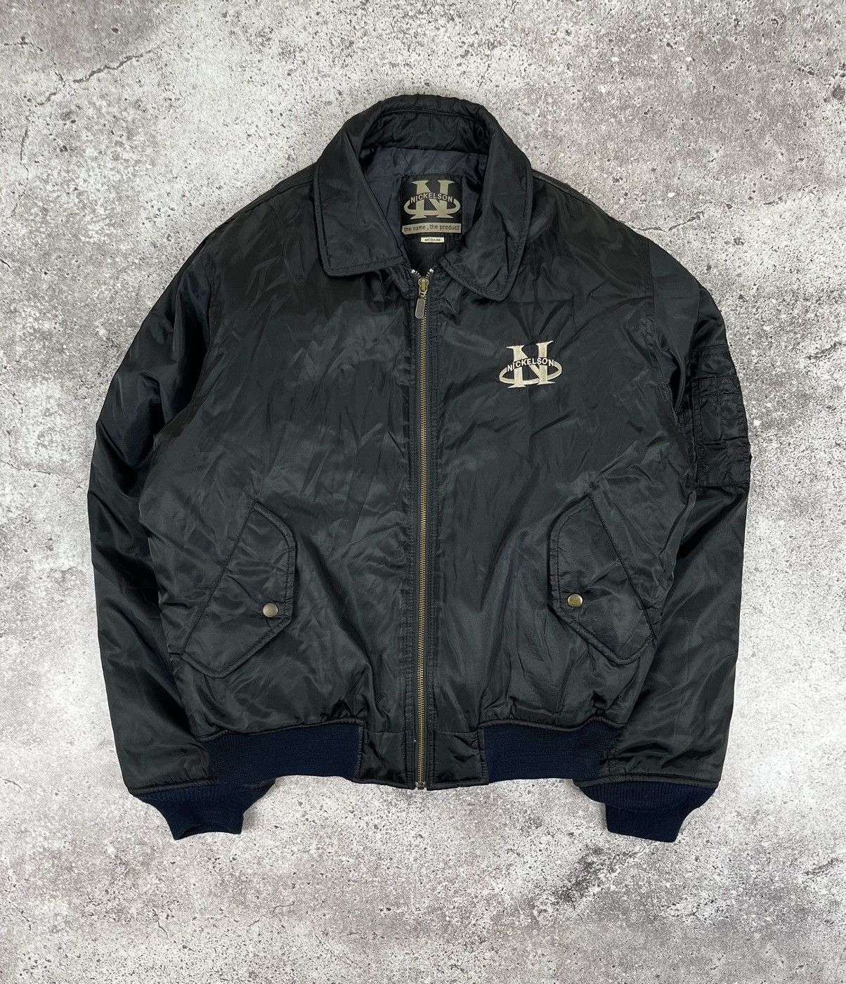 Vintage Nickelson Vintage MA 1 Flight Nylon Bomber Jacket | Grailed