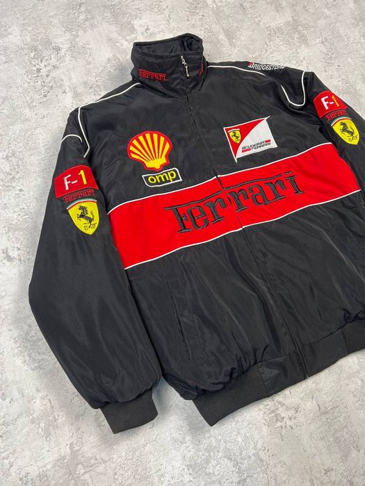 Vintage RARE Vintage Ferrari Racing Bomber Jacket Formula-1 Big Logo ...