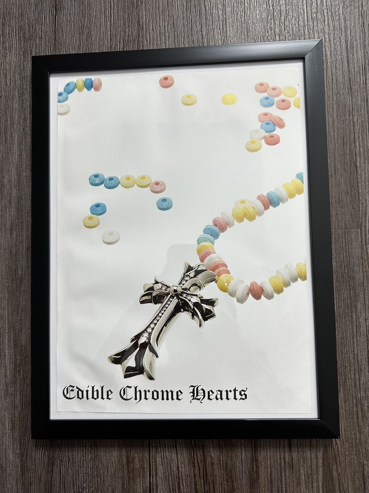 Chrome Hearts 🖤Chrome Hearts🖤 Candy Cross Necklace 9x12 Framed Poster ...