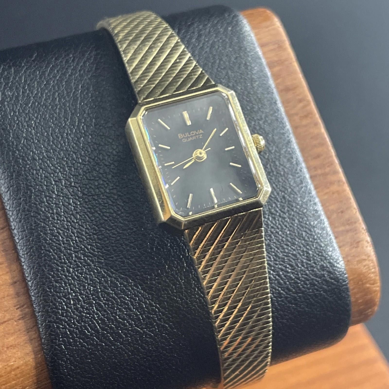 Bulova Bulova N9 Gold Tone Black Dial Quartz Watch & New Battery | Grailed