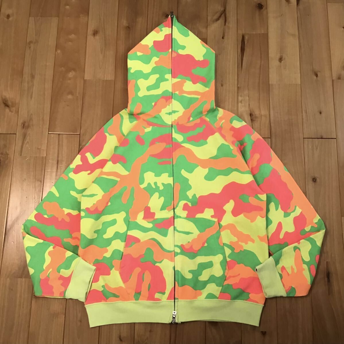 Bape × Nigo BAPE Full zip hoodie NEON woodland camo a bathing ape NIGO ...