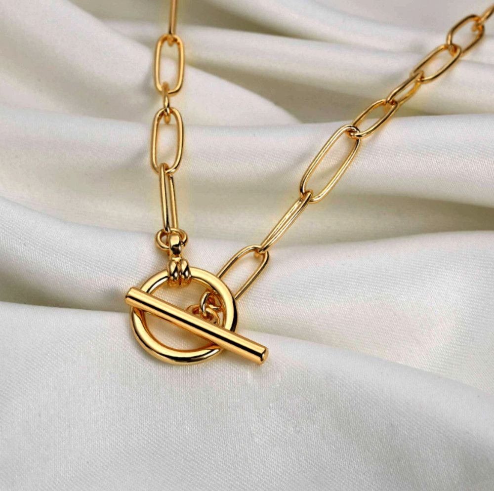 Designer × Kurt Cobain × Vintage Vintage Punk Paperclip Chain Gold ...