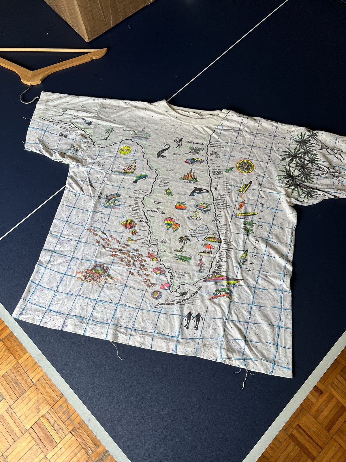 Art × Arts & Science × Vintage 90s Florida United States Map All Over ...