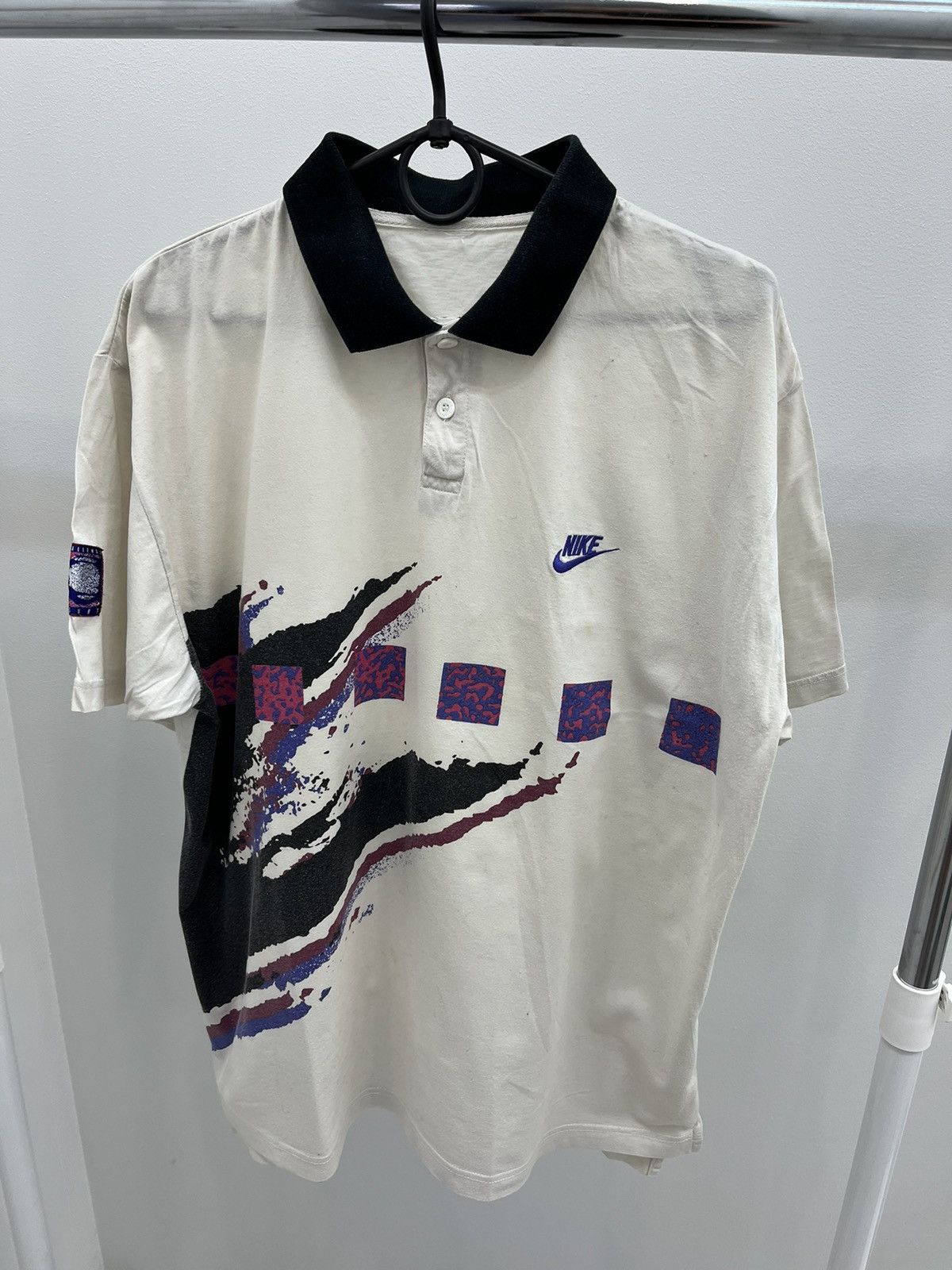 Nike × Vintage Vintage Nike Challenge Court Andre Agassi Tennis Polo ...