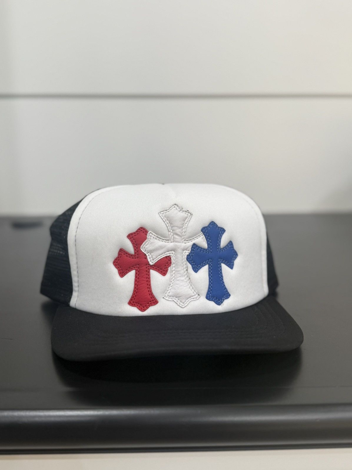 Chrome Hearts CHROME HEARTS JULY 4TH TRIPLE CROSS TRUCKER HAT OS | Grailed
