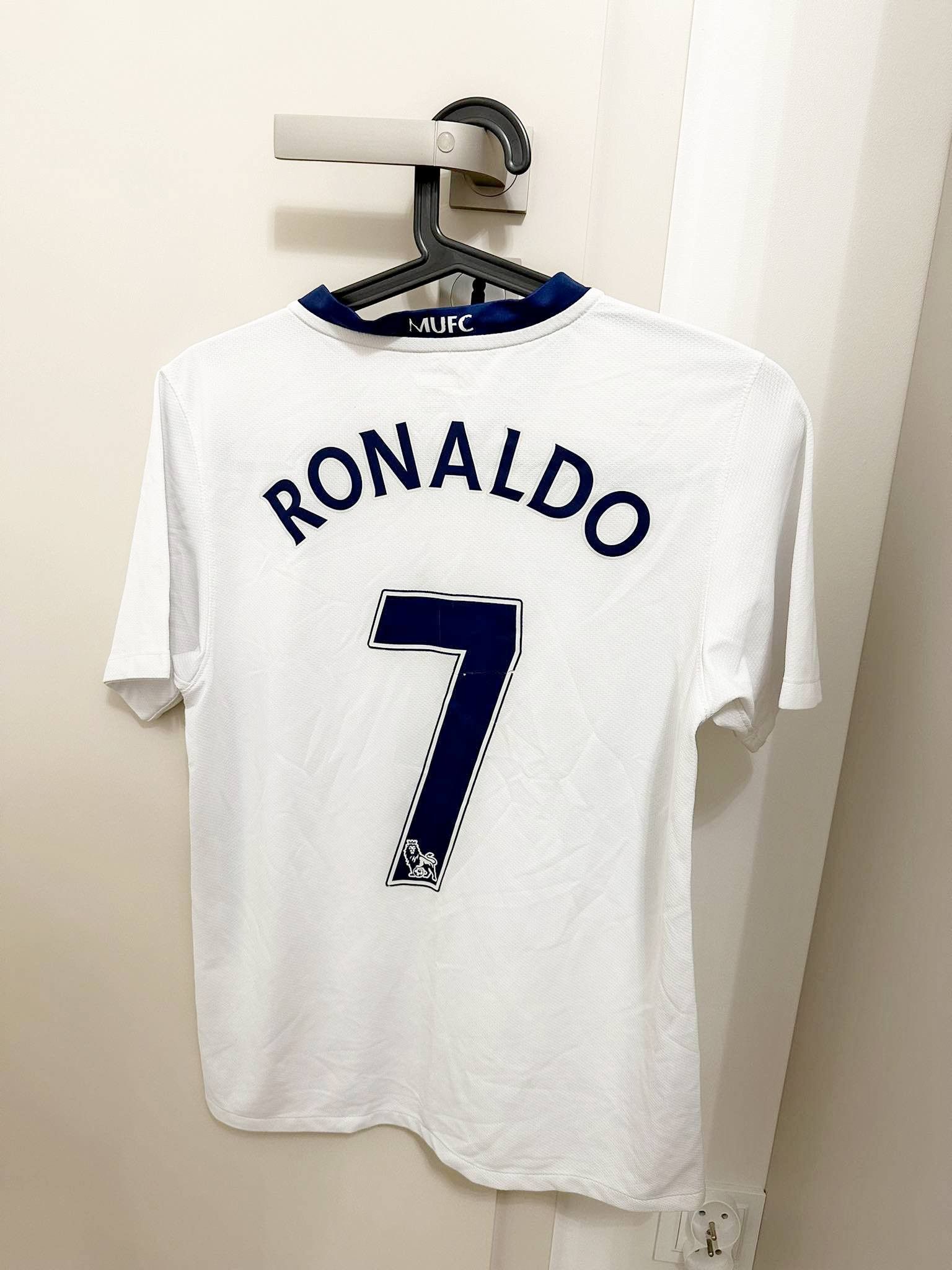 Nike × Vintage Vintage Nike Manchester United Ronaldo #7 CR7 AIG White ...
