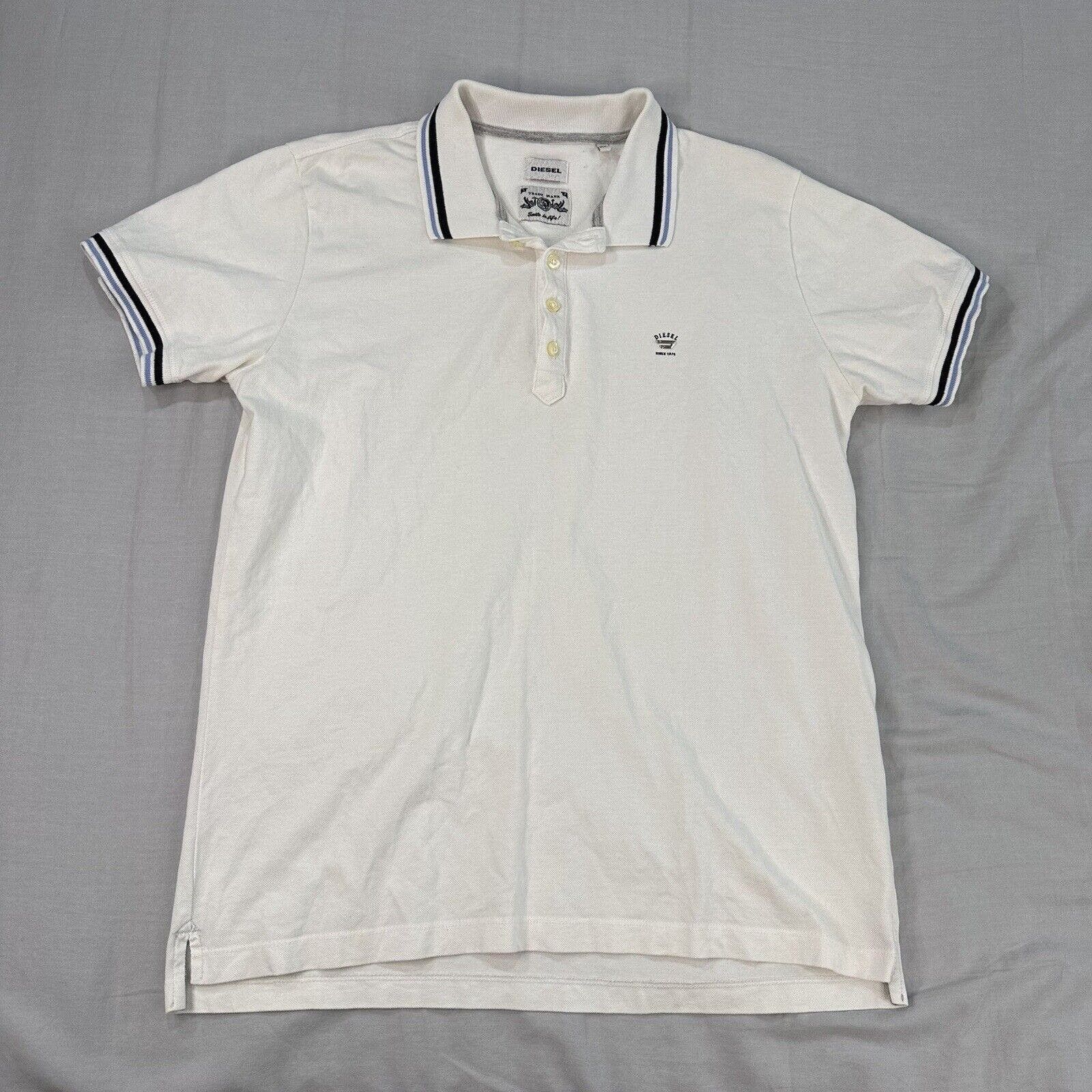 Diesel Diesel Polo Shirt Men’s XL White Button Up Logo | Grailed
