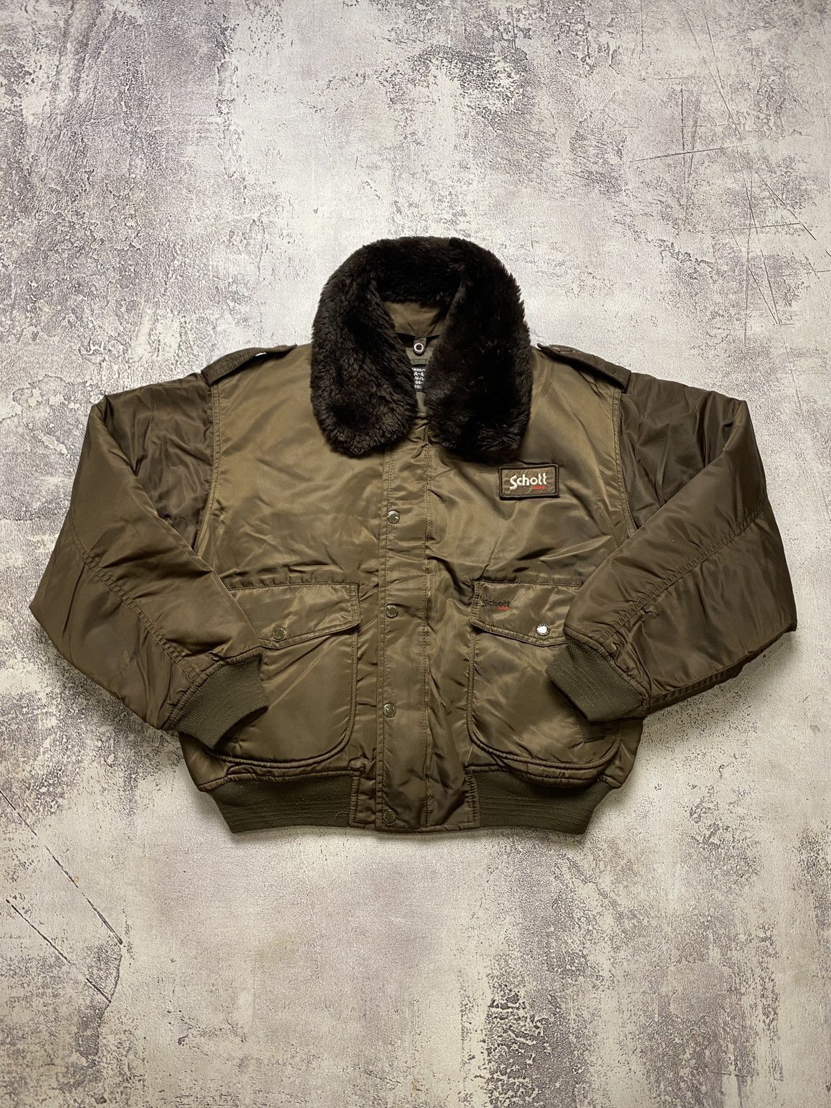 Schott × Vintage Schott Bomber Jacket Fireman | Grailed