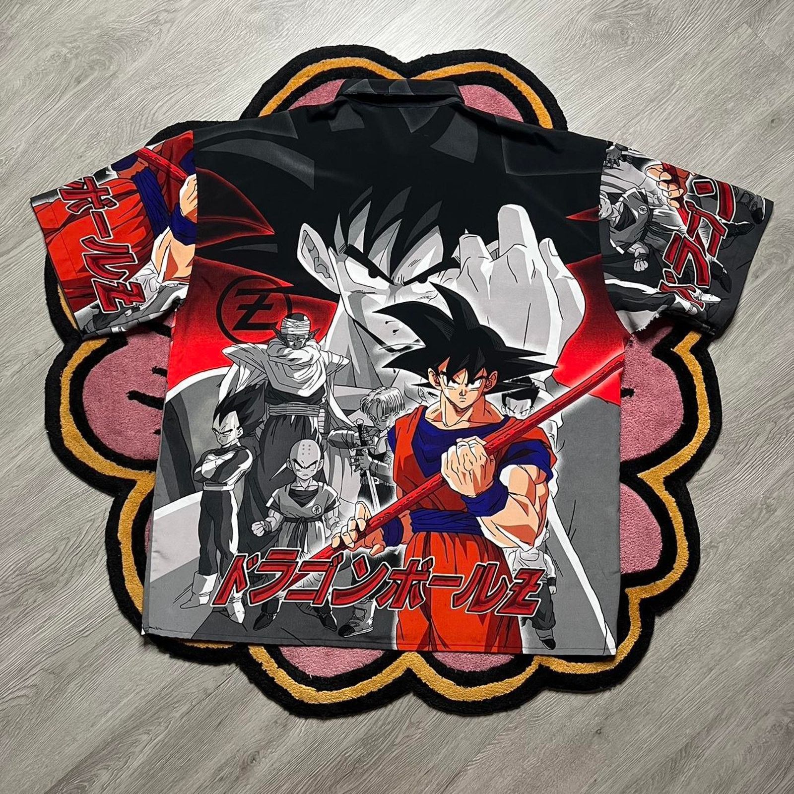 Vintage Vtg Dragon Ball Z Anime All Over Print Goku Button Up Shirt ...