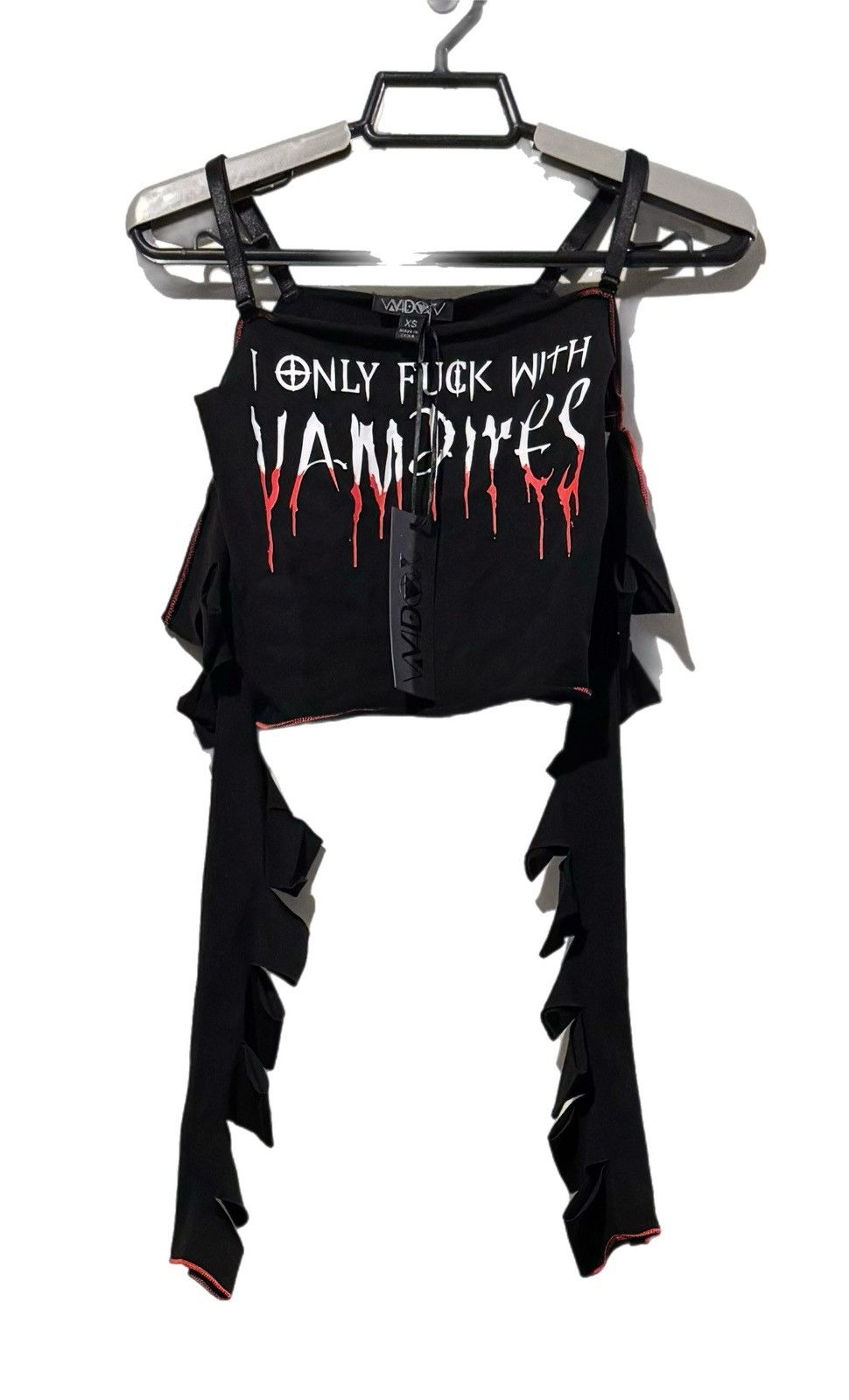 Dolls Kill Dolls Kill(C)Widow Warnings Flags Tank Vampire Goth NWT ...